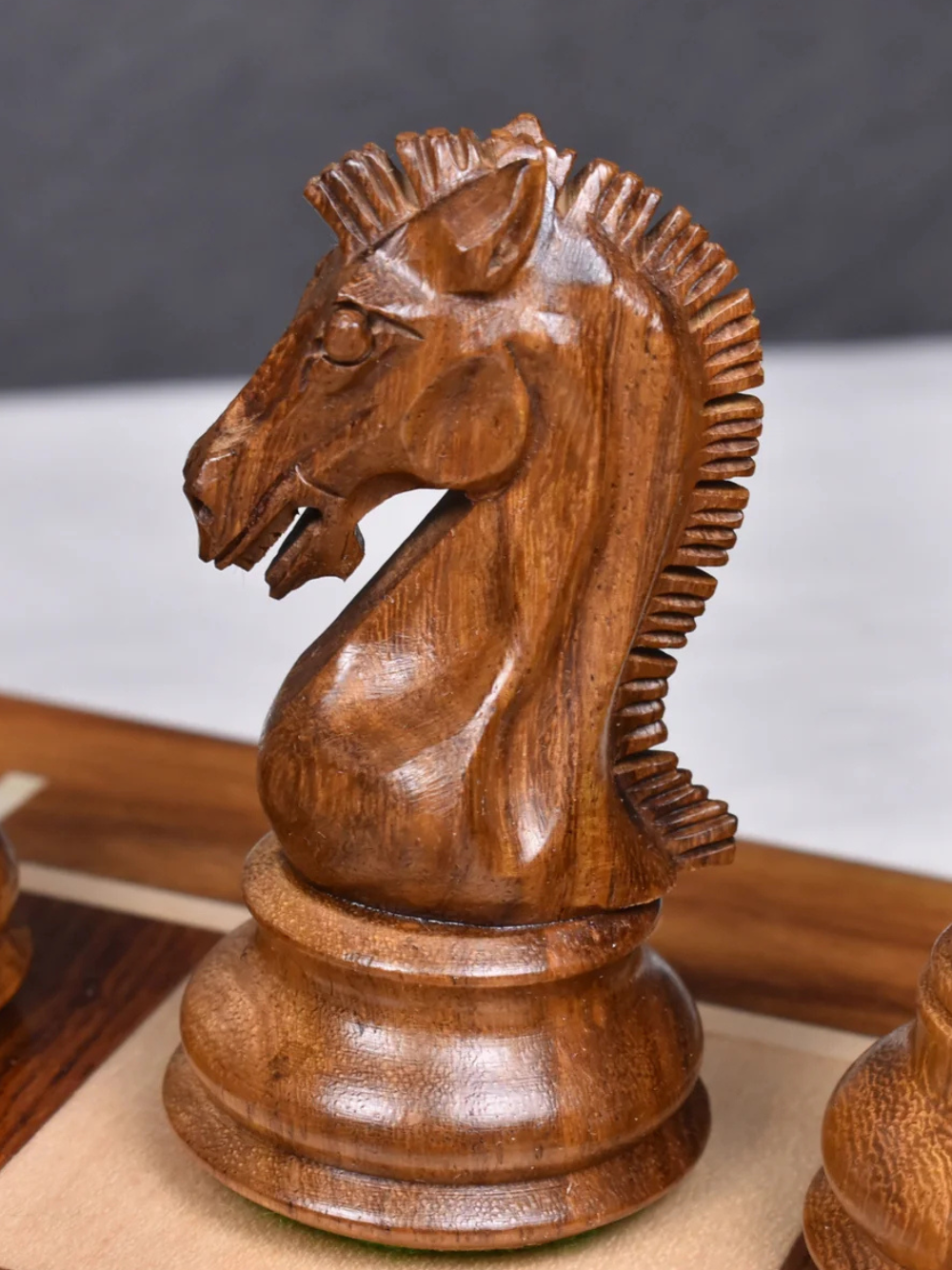 3.9" Craftsman Knight Staunton Chess Pieces Double Weighted – World ...